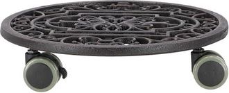 Esschert Design Esschert TG21 design, Antik-Pflanzentrolley rund,Durchmesser: 28 cm, 29,1 x 29,1 x 4,8 cm
