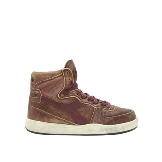 Diadora Metallic Leder High-Top Sneakers - - Shoes - Damen - Braun - 36 EU