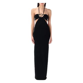 Coperni Schwarzes- gestricktes Neckholder-Kleid - - Dresses - Damen - Schwarzk - S