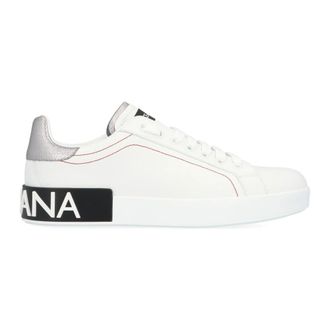 Dolce & Gabbana Portofino Leather Sneakers - - Shoes - Damen - Wei&szlig; - 40 EU