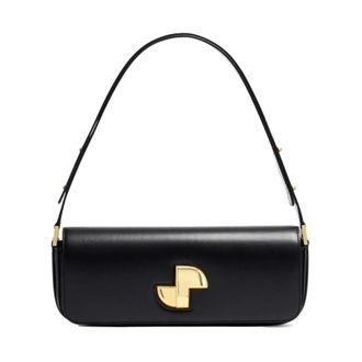 Patou Schwarze Umh&auml;ngetasche mit Umschlag - - Bags - Damen - Schwarzk - ONE SIZE