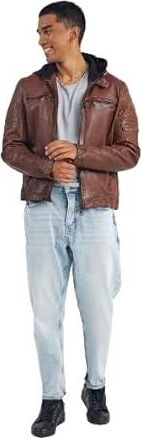 Redskins H22-BLOUSON CUIR RYDE BARCELONA-COGNAC-XL