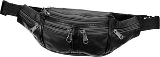 Aboofan wasserdichte Verstellbare Sport Hüfttasche aus PU für Herren Multifunktionale Outdoor Gürteltasche mit Großem Stauraum für Handy Schlüssel Karten für 
