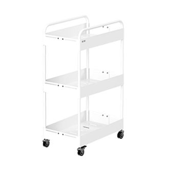 Generic Schmaler Aufbewahrungswagen, Gap-Aufbewahrungsregal Aus Kohlenstoffstahl, Offener Organizer-Wagen Mit R&auml;dern, Einstellbare Breite, for Schmale Stellen