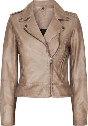 Notyz Notyz, Femme, Vestes, Beige, Taille: 46 FR Biker Jacket