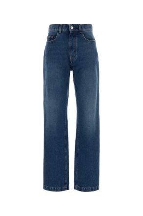 Marni High-Rise Straight-Leg Denim Jeans - Blue