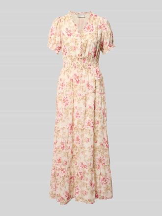 Neo Noir Maxikleid mit floralem Allover-Print Modell Kanza