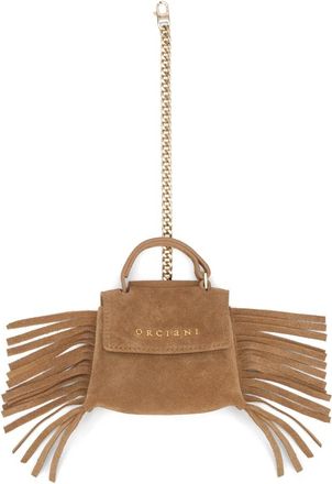 Orciani Femme, Sacs, Beige, Taille: ONE Size Mini Breloque de Sac Sveva en Cuir Souple