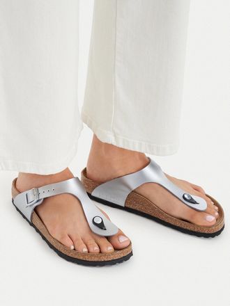 Birkenstock Zehentrenner Birkenstock Gizeh Bs 0043853 Silberfarben