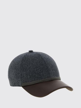 Brunello Cucinelli Casquette de baseball en laine vierge avec broderie et monile
