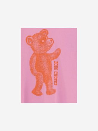 Bobo Choses Logo-Print Cotton T-Shirt - Pink