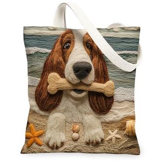 Generic Sac fourre-tout amusant en toile pour le shopping 33 x 38 cm, sac &agrave; bandouli&egrave;re r&eacute;utilisable pour femme, peinture danimaux domestiques, d&eacute;coration cad