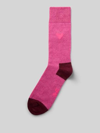 Unio Hamburg Socken mit Kaschmir-Anteil und Motiv-Stitching