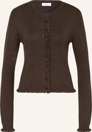 Darling Harbour Darling Harbour Strickjacke Mit R&uuml;schen braun