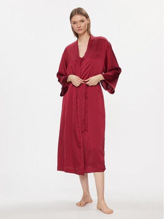 Triumph Bademantel Robes Satin Robe 01 10216534 Dunkelrot