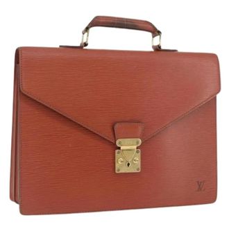 Louis Vuitton Pre-owned Serviette en cuir Epi - Femme - Pre-owned - Brun - Taille: ONE Size