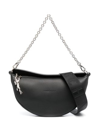 Longchamp sac &agrave; bandouli&egrave;re Smile en cuir - Noir