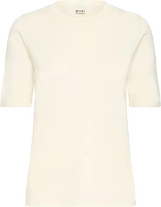 Ichi Ichi, Femme, Pulls, Beige, Taille: 36 FR Tricot &agrave; col rond