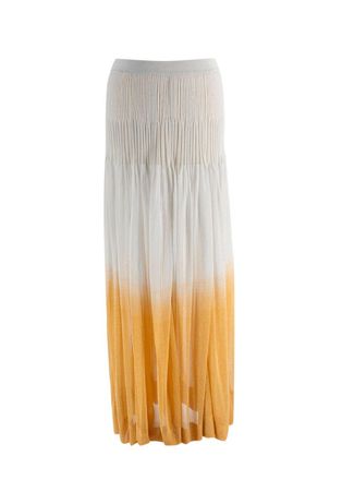 Missoni Metallic Pleated Ombre Maxi Skirt Size S