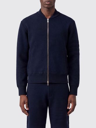 Thom Browne Sweat zipp&eacute; en maille de laine avec col bomber et motif 4-Bar