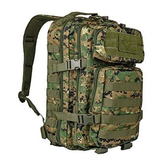 Mil-Tec Homme À Us Assault Pack Petit Dig.w/L Sac a dos, Noir, S EU