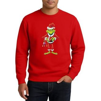 Generic Le Grinch Pull De Noel Homme Sweater Famille Moche Drole Adulte Ugly Pulls Sweatshirts Enfant The Femme Costume Sweat Pyjama Sweats Deguisement zippé 