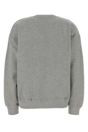 Ganni Womens Grey Cotton Sweatshirt Paloma Exterior: Organic Maglieria Sweater