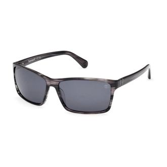Timberland Homme, Accessoires, Noir, Taille: 64 MM Lunettes de soleil polarisées rectangulaires pour hommes