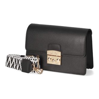 L.Credi Damen-Flap-Bag Kiara Tornistertasche Handtasche mit Zierschloss 22x8x15