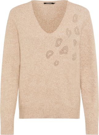 Olsen Pullover, mit funkelnden Zierelementen in Leo-Optik