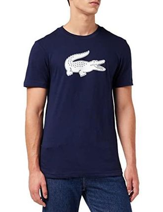Lacoste Sport T-Shirt Regular Fit Homme, Marine/Blanc, XXL
