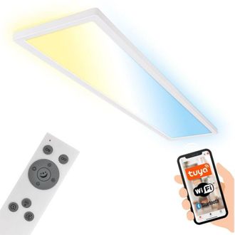 Briloner led Deckenlampe 98cm Deckenleuchte Smart led Panel Flach Dimmbar Appsteuerung