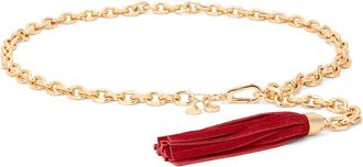 Oltre Femme, Accessoires, Jaune, Taille: L/Xl Ceinture Cha&icirc;ne M&eacute;tal avec Gland