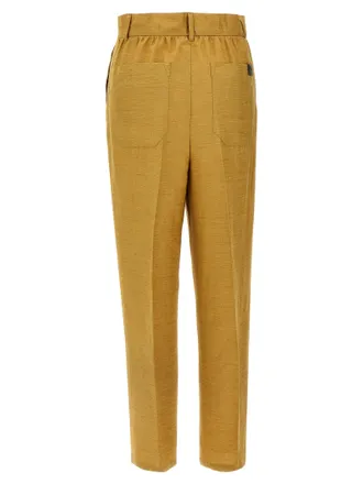 Max Mara Womens Gold Fluorofiber Dress Pants