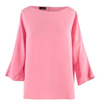 Akris Pink Mulberry Silk Top Size S