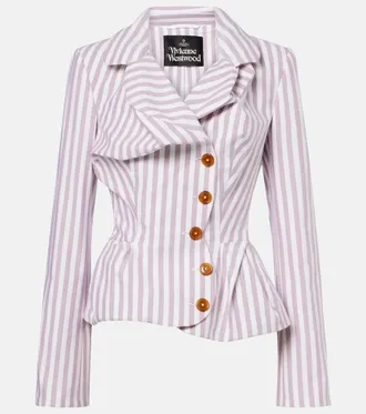 Vivienne Westwood Veste Drunken en coton &agrave; rayures