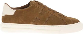 Hogan Low-Top Sneaker - Suede Leather Rebel Sneakers - Gr. 10_5 - in Braun - f&uuml;r Damen