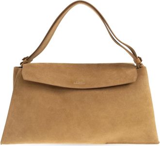 STUDIO NICHOLSON unisex, Sacs, Beige, Taille: ONE Size Shiboru Suede Shoulder Bag