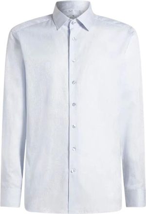 Etro Homme, Chemises, Bleu, Taille: 2XL Chemise Jacquard Coton Aq043