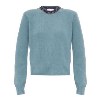 Versace Rundhals-Pullover aus Wolle & Kaschmir - - Knitwear - Damen - Gr&uuml;n - M