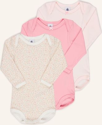 Petit Bateau Petit Bateau 3er-Pack Bodies rosa