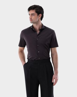 van Laack Jerseyhemd mit Kurzarm aus Schweizer Baumwolle