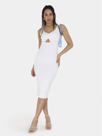 Brave Soul Sommerkleid LDRJ-624RICKI Wei&szlig; Slim Fit