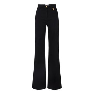 Elisabetta Franchi Femme, Pantalons, Noir, Taille: W32 Pantalon Palazzo