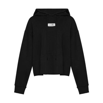 Maison Margiela Schwarzer Zahlenmotiv Kapuzenpullover - - Sweatshirts & Hoodies - Damen - Schwarzk - L