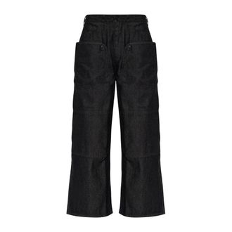 Yohji Yamamoto Denim Straight Leg Pants - - Jeans - Damen - Schwarzk - M