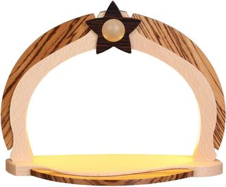 Rudolphs Schatzkiste Schwibbogen unbest&uuml;ckt mit LED elektrisch BxH 30x24cm NEU Lichterbogen Fensterbogen Spitzbogen Erzgebirge Seiffen Weihnachten Beleuchtung Fensterschmu