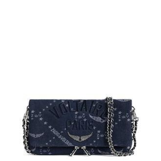 Zadig&Voltaire Femme, Sacs, Bleu, Taille: ONE Size Rock Shoulder Bag