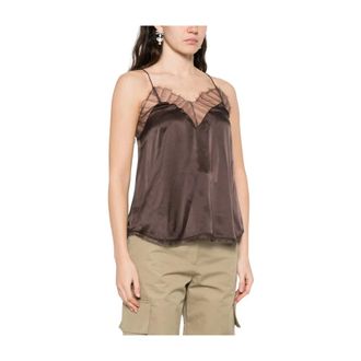 Iro Iro, Femme, Tops, Brun, Taille: 38 FR Hauts sans manches