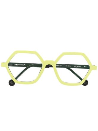 l.a.Eyeworks lunettes de vue géométriques à design transparent - Jaune
